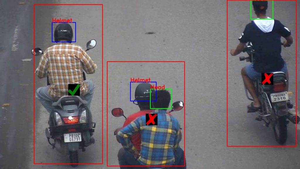 Enhancing Road Safety Helmet And Triple Riding Detection Systems